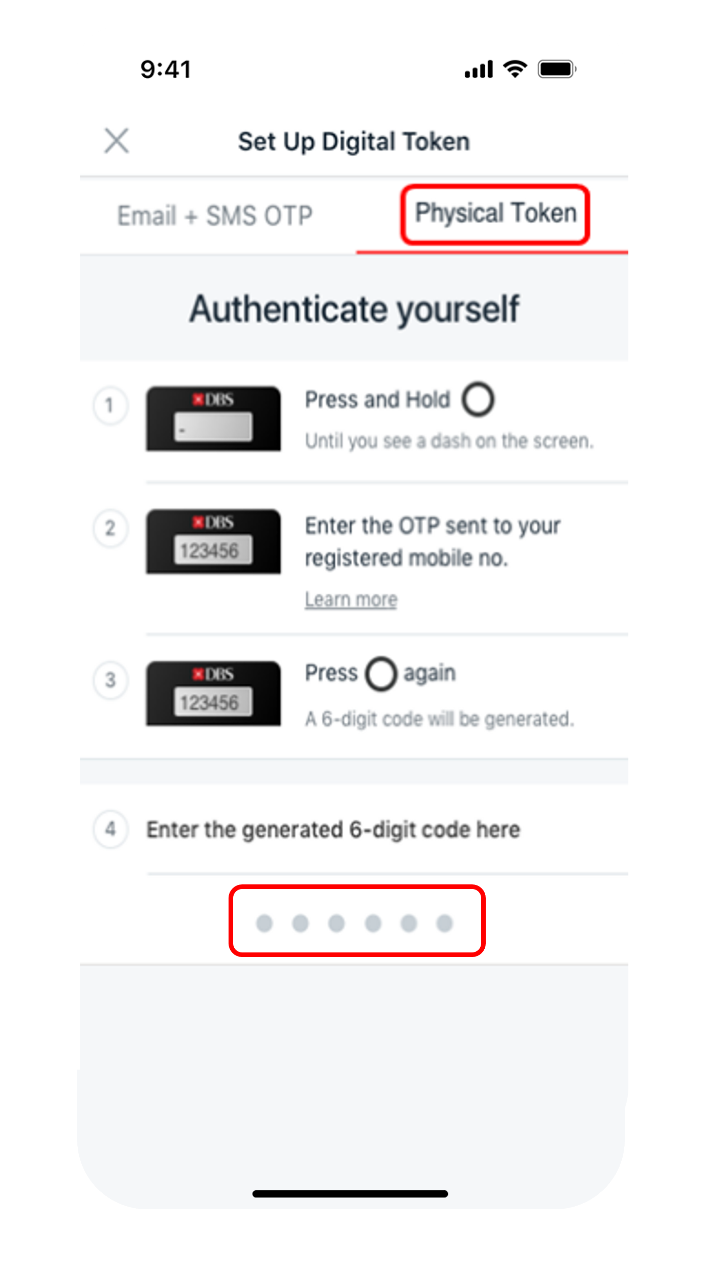 Set up your Digital Token | DBS Singapore