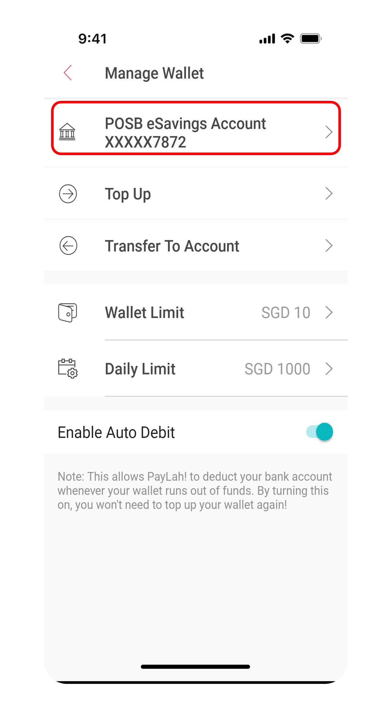 Update DBS PayLah! Linked Account | DBS Singapore