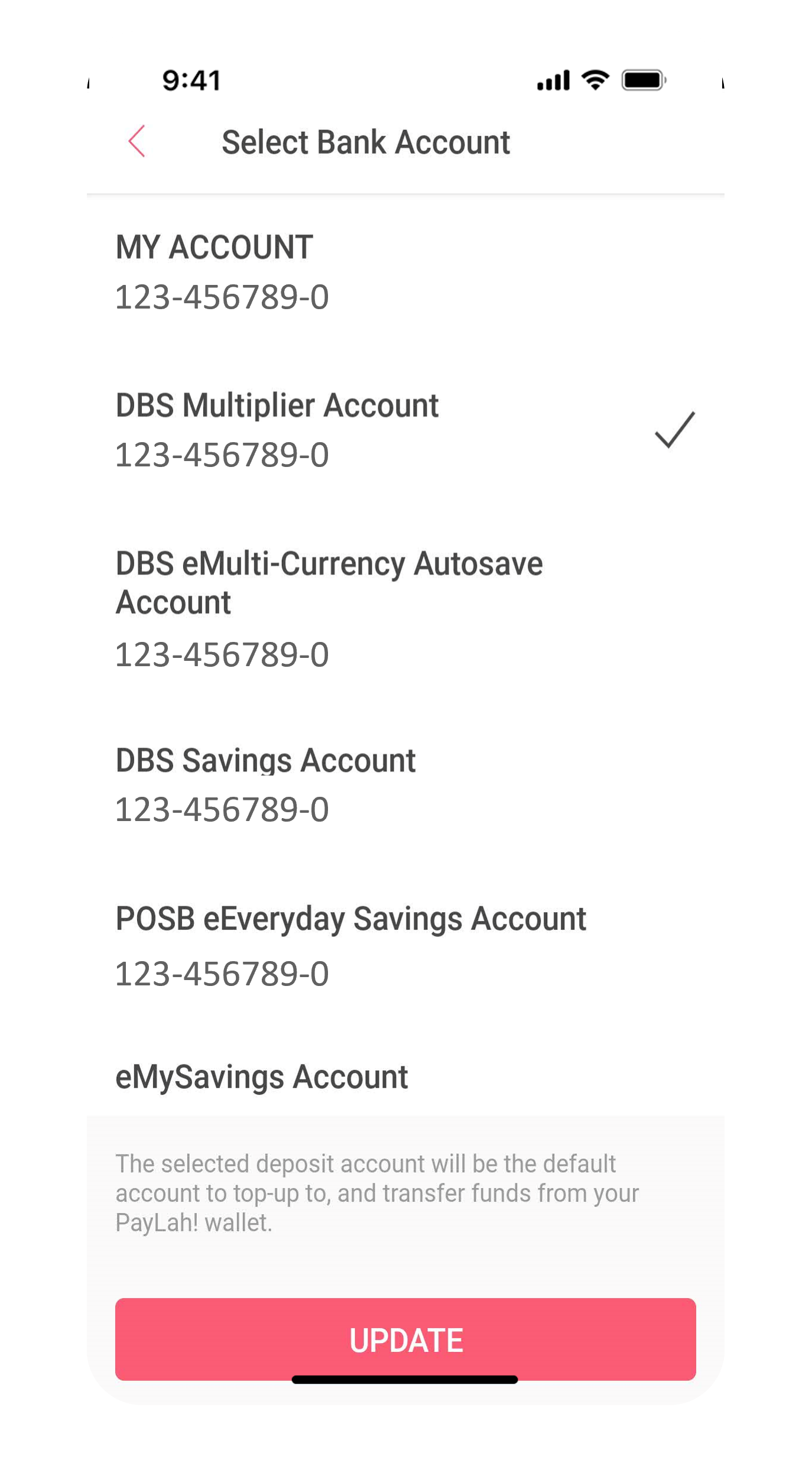 Update DBS PayLah! Linked Account | DBS Singapore