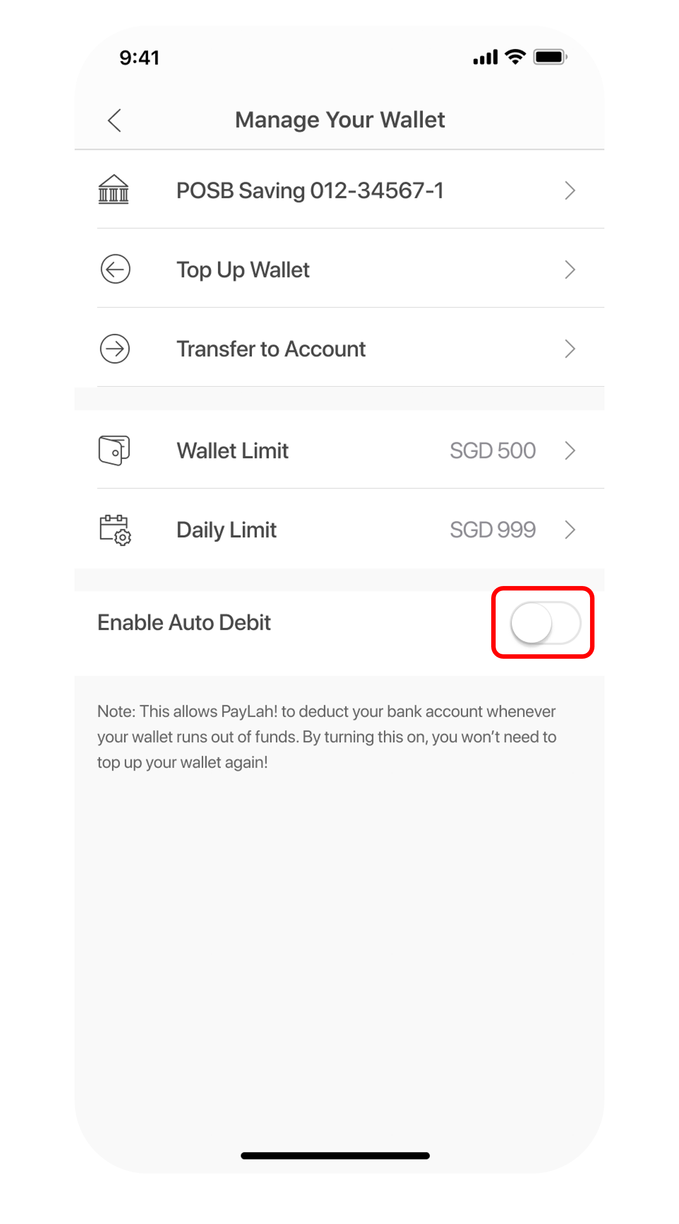 Manage DBS PayLah! Account | DBS Singapore