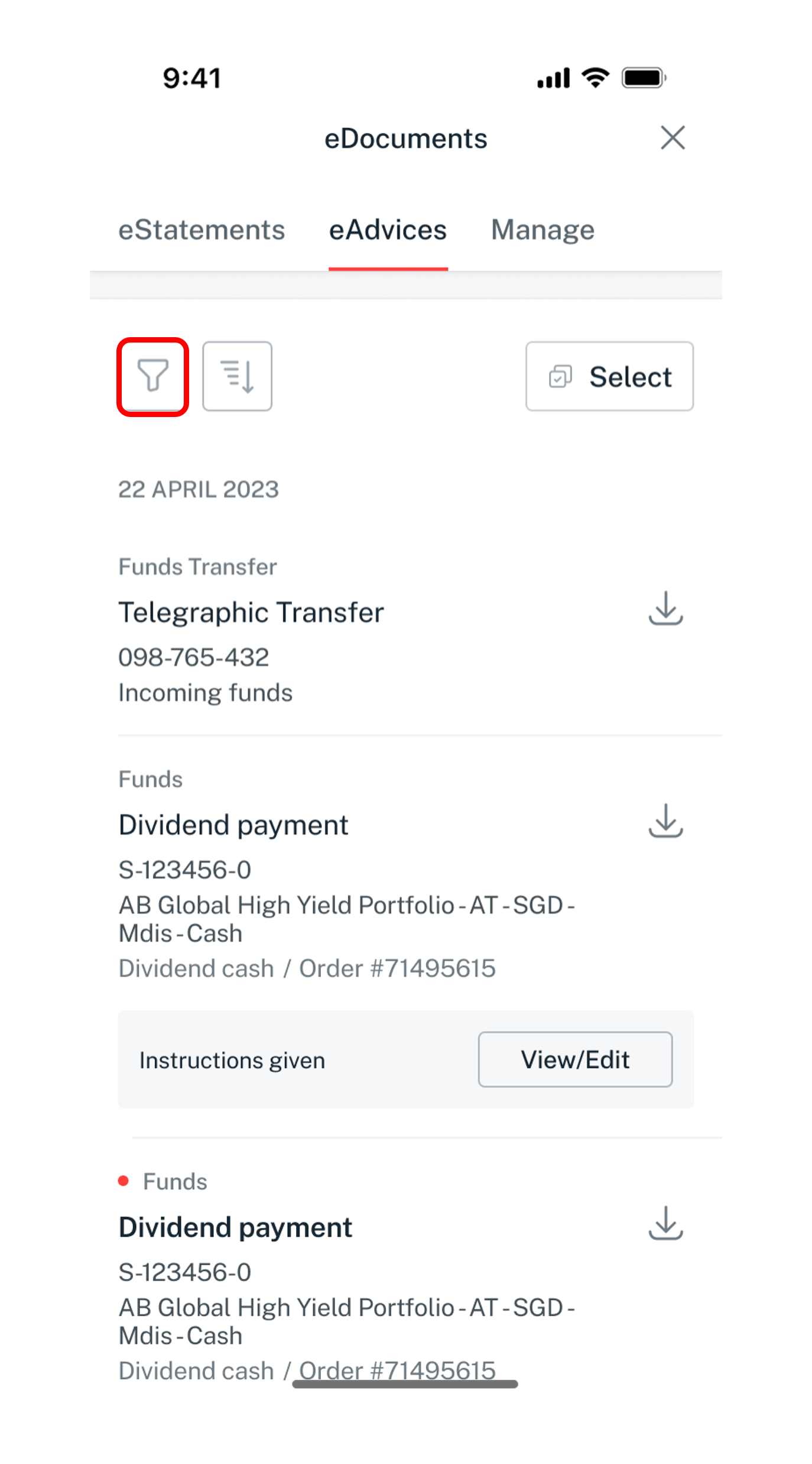 View your eStatements and eAdvices | DBS Singapore
