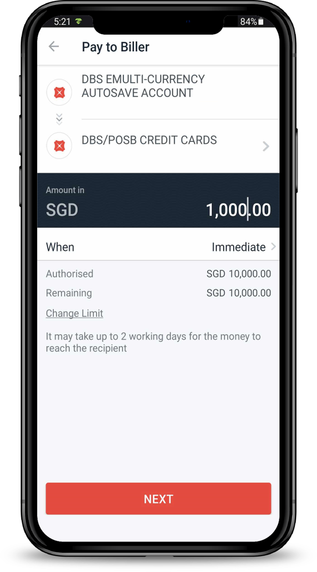 Make Bill Payment | DBS Singapore