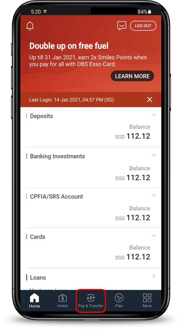 Make Bill Payment | DBS Singapore