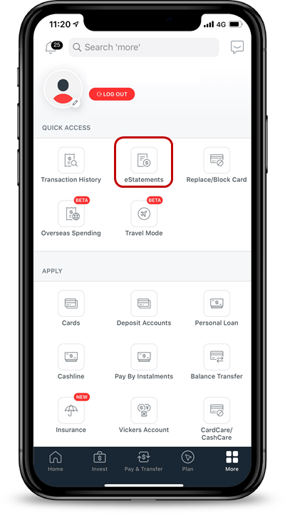 View your eStatements and eAdvices | DBS Singapore