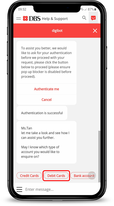 Check Debit Card Transaction Details | DBS Singapore