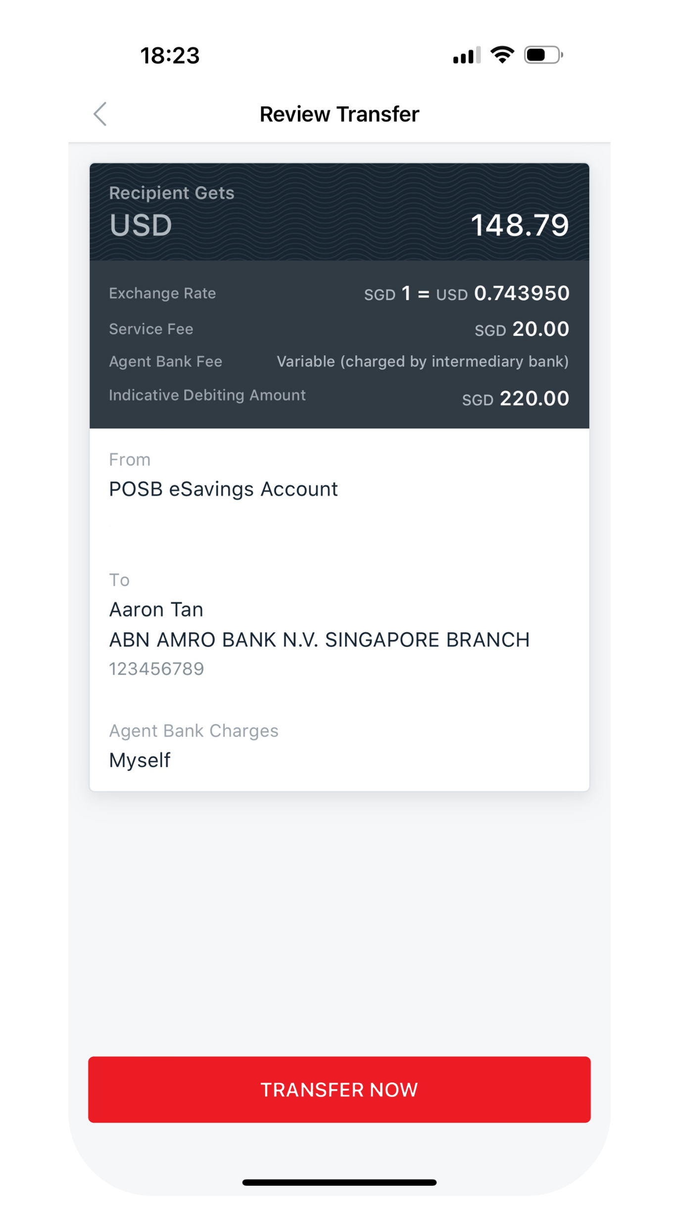 Transfer Funds to Other Bank's Account | DBS Singapore