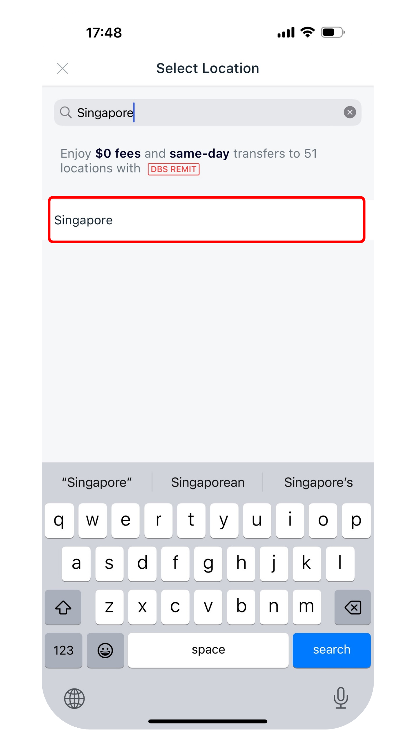 Transfer Funds to Other Bank's Account | DBS Singapore