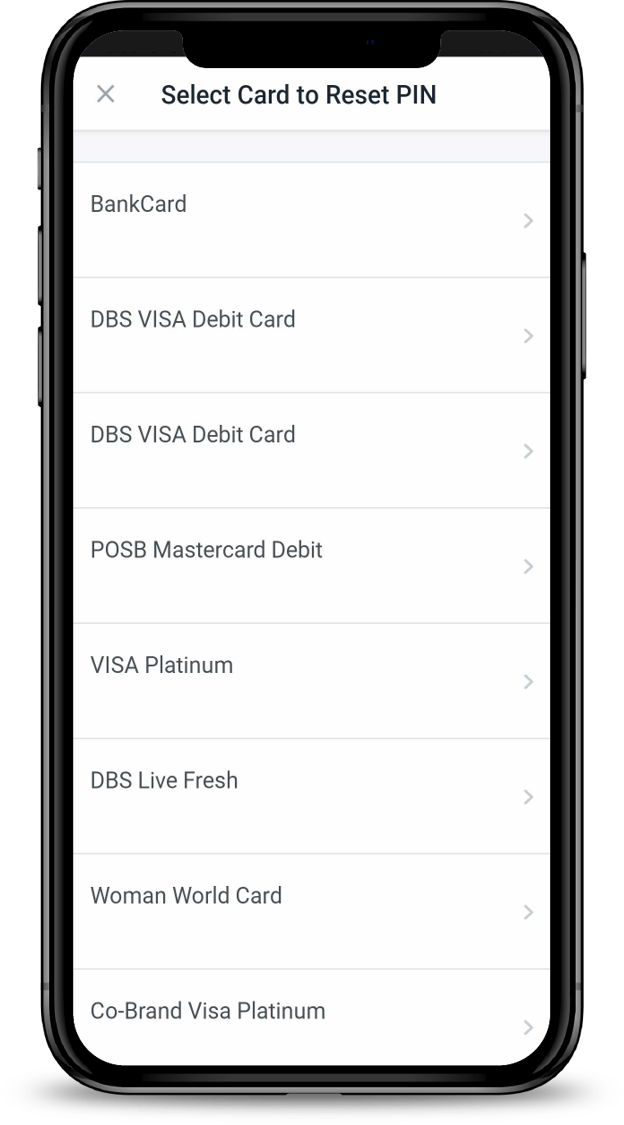 Reset Card PIN DBS Singapore