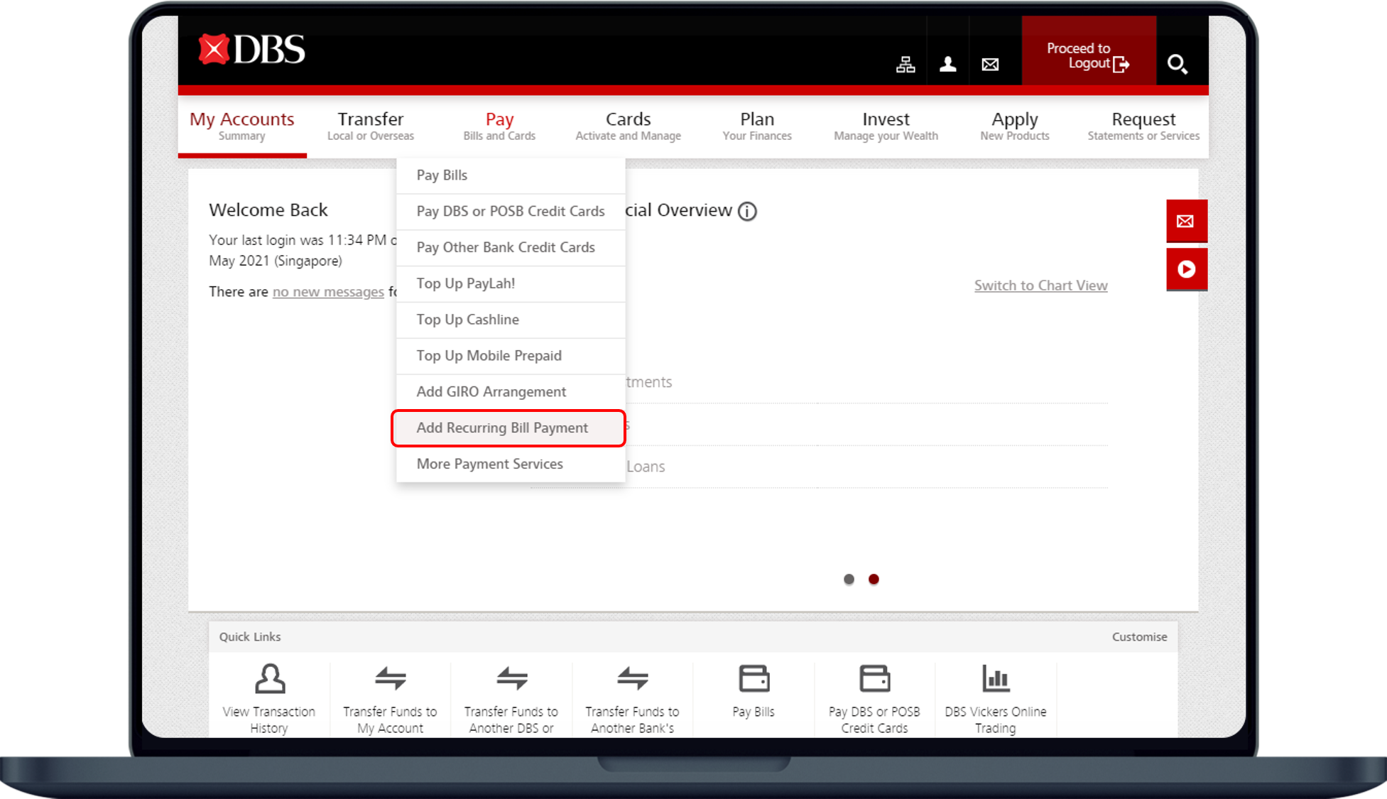 Apply For A Recurring Bill Payment Arrangement DBS Singapore
