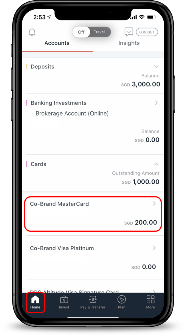 Check Credit Card Transaction Details | DBS Singapore