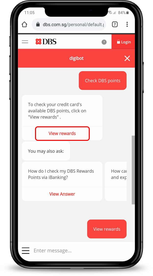 Check your DBS Points | DBS Singapore