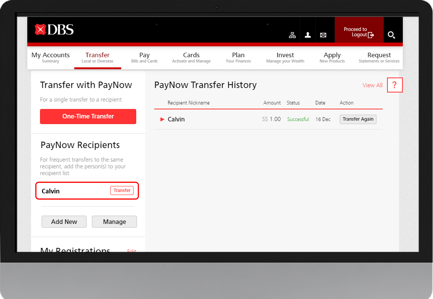 Transfer Funds using PayNow | DBS Singapore