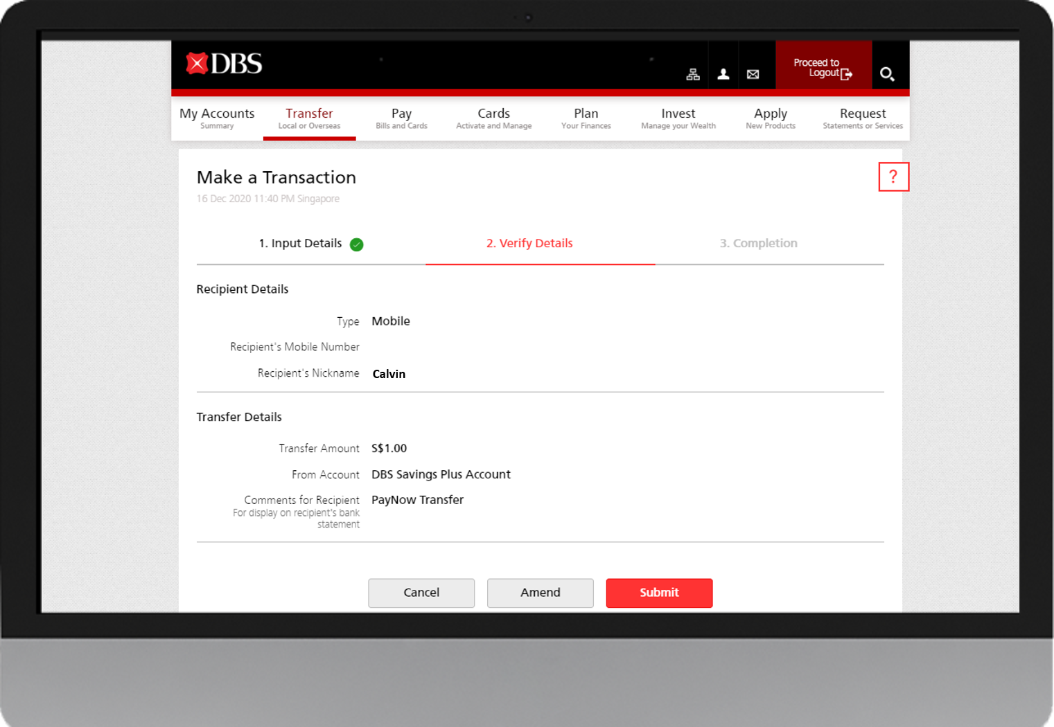 Transfer Funds using PayNow | DBS Singapore